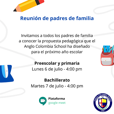 Reunión de padres de familia - Anglo Colombia School